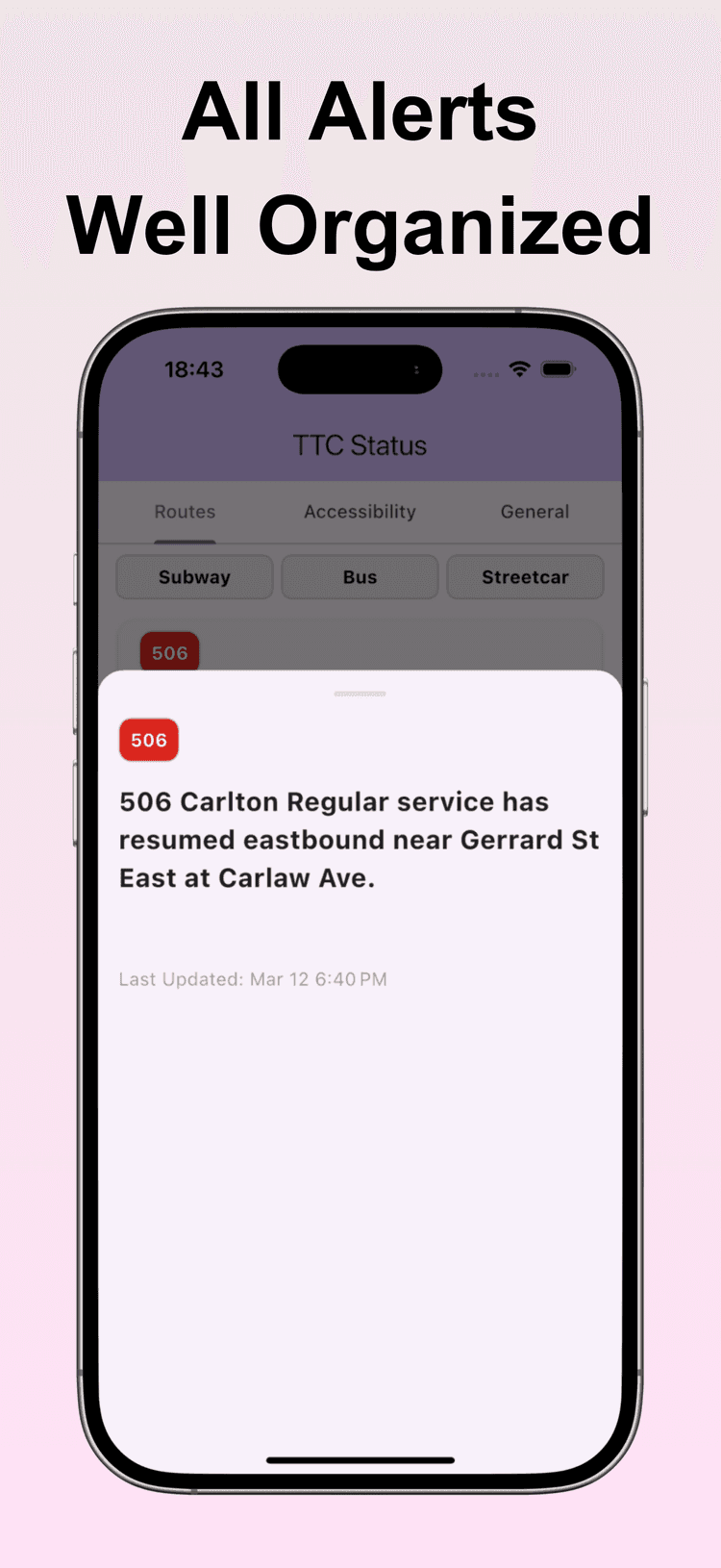 TTC Status - Real-time Toronto Transit Updates
